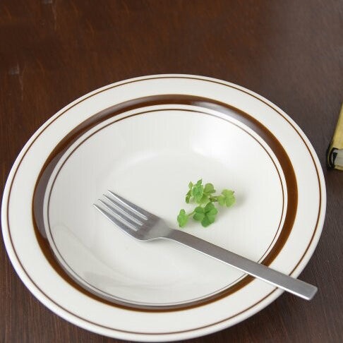 Classic Brown Line Soup Plate 9" – Ema's Table