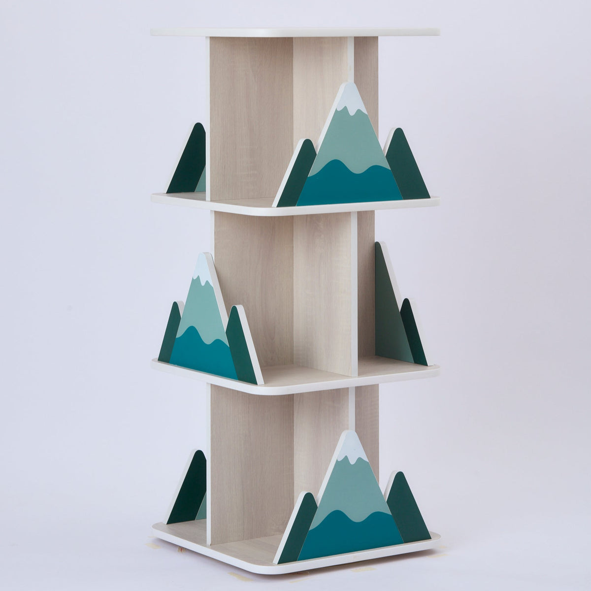 Mountain-Shaped Style Revolving Bookcase – Ema's Table