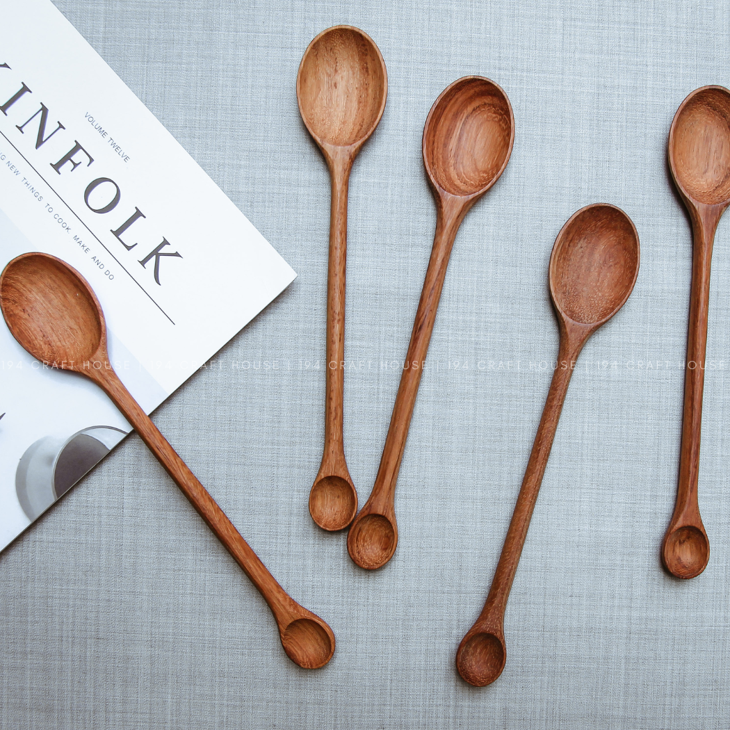 2 Heads Condiment Wooden Spoon – Ema's Table