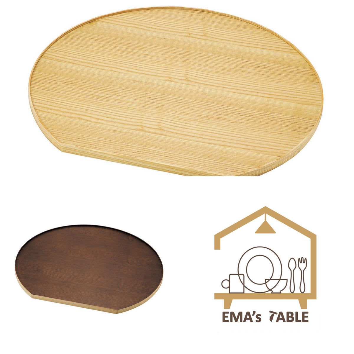 Reversible Slim Half Moon Tray – Ema's Table