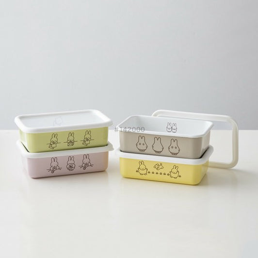 Miffy Pastel Enamel Rectangular Container 7" – Ema's Table