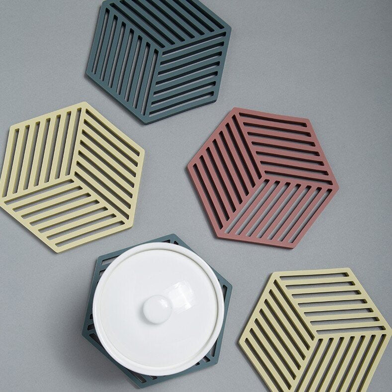 Hexagonal Silicone Trivet – Ema's Table