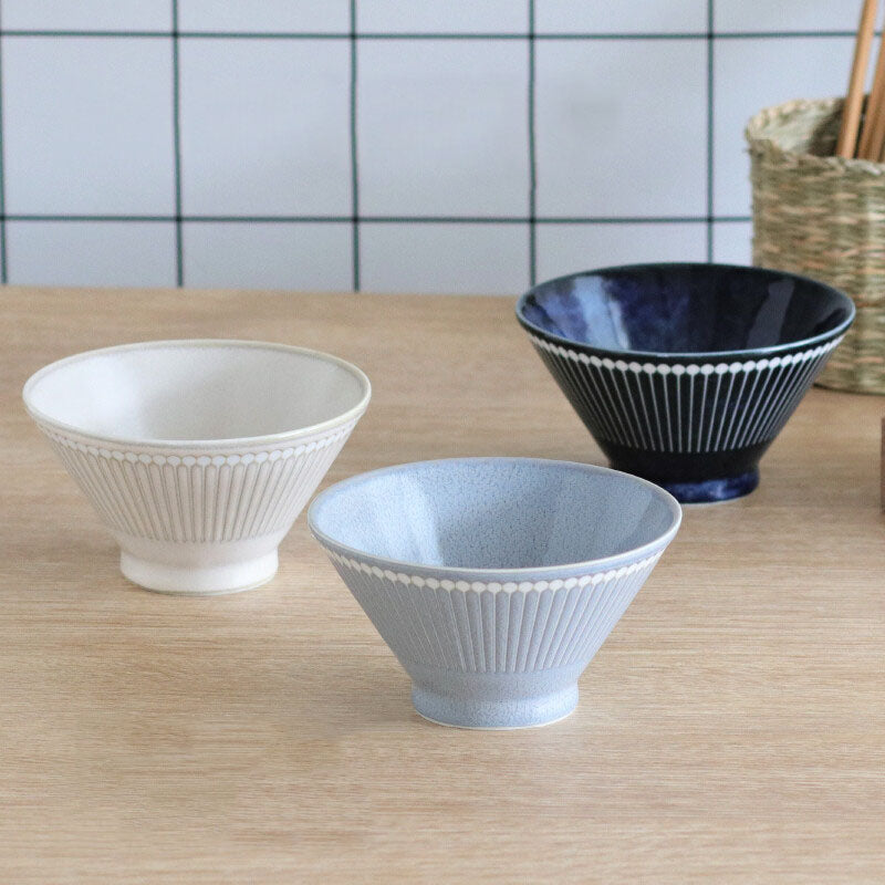 Albee White Line V-Shape Rice Bowl 5" – Ema's Table