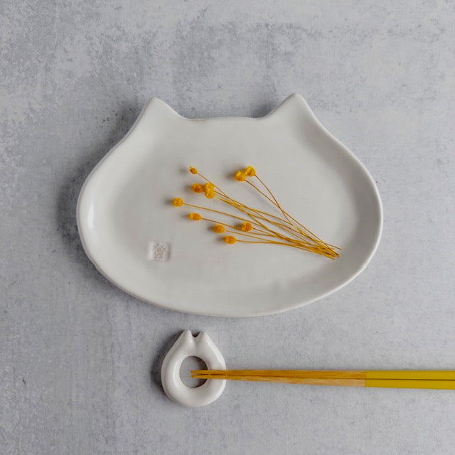 Kasama Ware Cat Face Plate 8" – Ema's Table